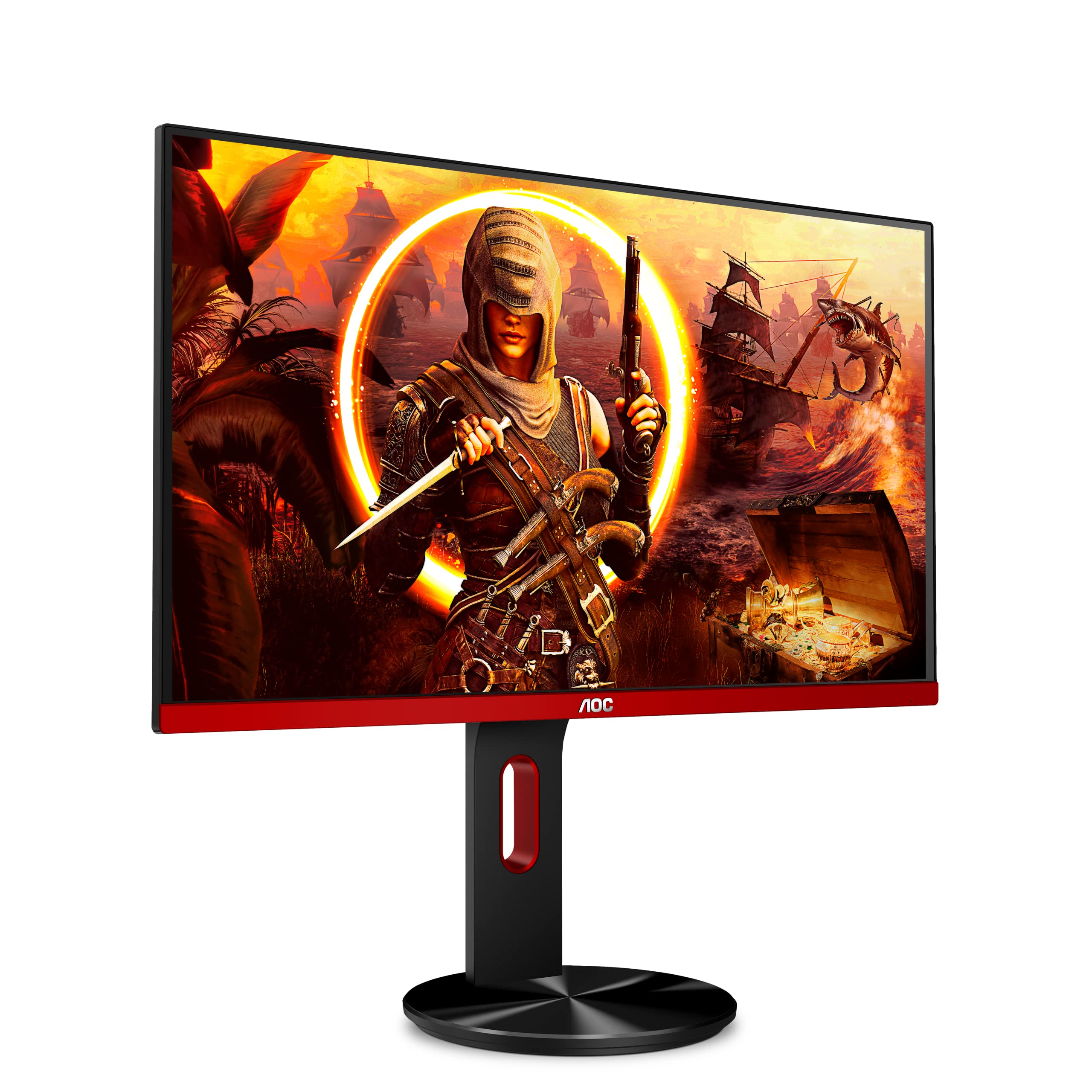 AOC G2460PF 24” Gaming Monitor, FreeSync, FHD (1920x1080), TN Panel, 144Hz, 1ms, Height Adjustable, DisplayPort, HDMI, USB
