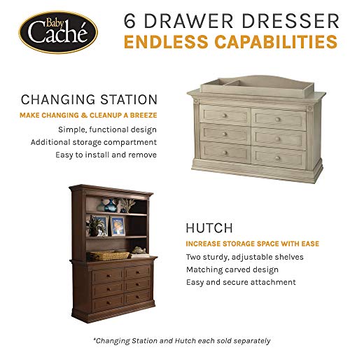 Baby Cache Natural Hardwood Changing Station Table Topper | Montana Collection | Driftwood