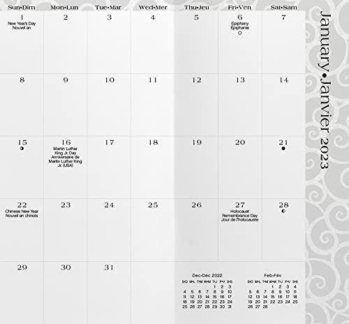 2023-2024 Silver Glitter (Bilingual French) Pocket Planner