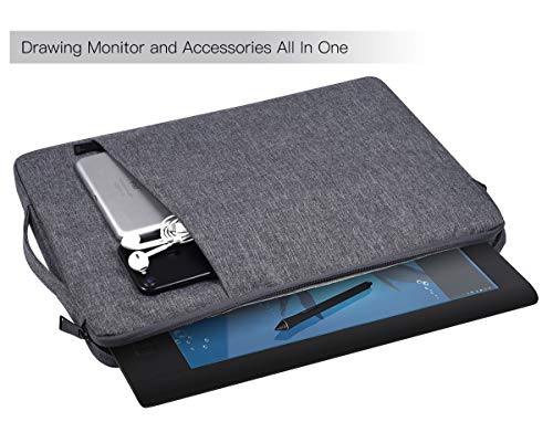 Waterproof Drawing Tablet Sleeve Case for Huion KAMVAS Pro 16, Wacom Cintiq Pro 16/ Cintiq 16/ Intuos Pro Large PTH860 Carrying Sleeve Case (Space Grey)