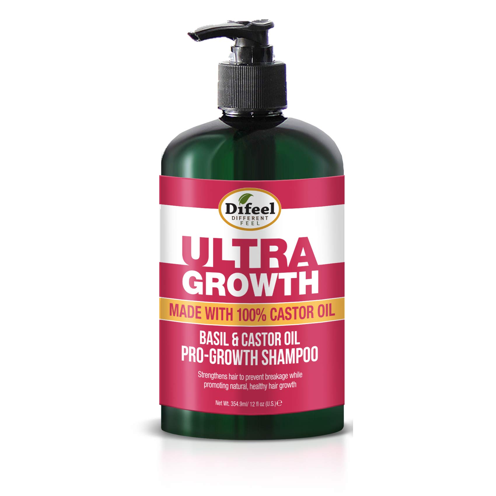 Difeel Ultra Growth Shampoo and Conditioner Set - Includes 12 oz Each of Shampoo and Conditioner, Promotes Growth, Ideal for Thinning Hair, Basil Scent, 2 Count