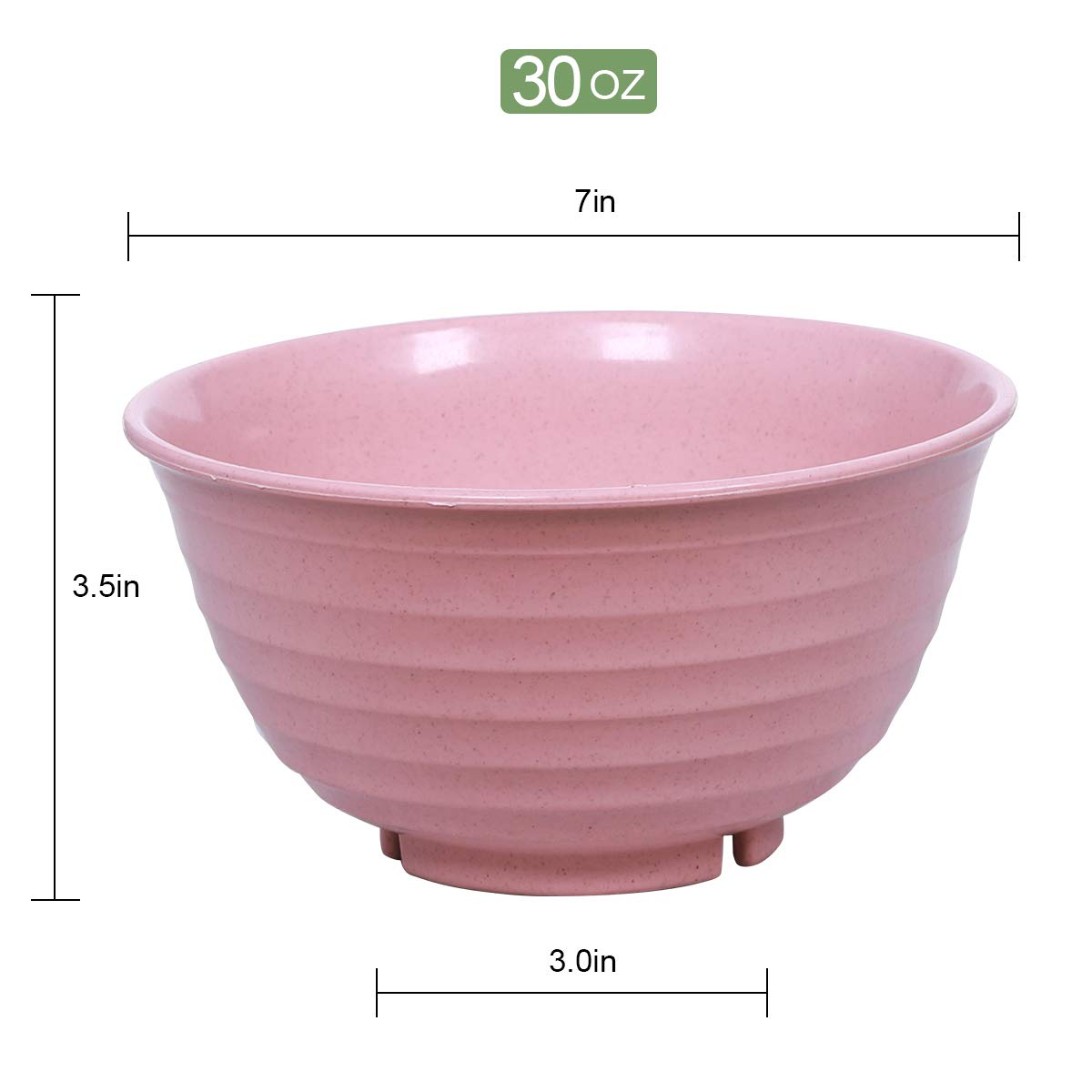 DUOLUV Unbreakable Cereal Bowls - Wheat Straw Fiber Lightweight Bowl Sets 4 - Dishwasher & Microwave Safe - for,Rice,Soup Bowls (30 OZ)