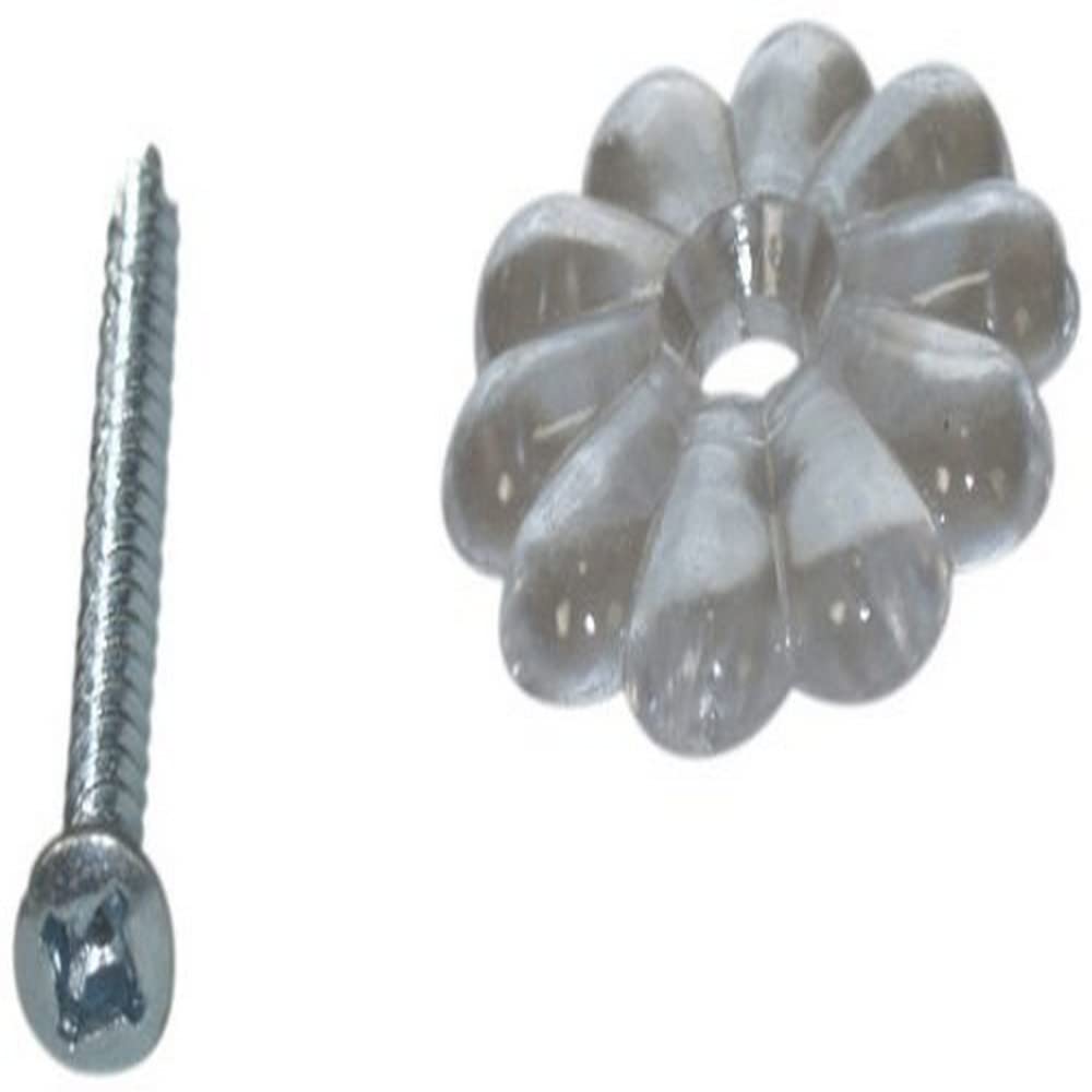 AP Products 012-RTCR100 Clear Rosettes with Screw - Pack of 100
