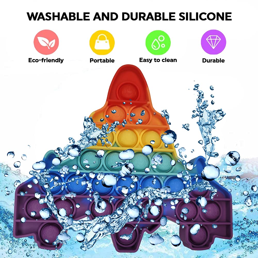 A Plus Formula Pop It Toy - Push Bubble Fidget - Sensory Silicone Stress Reliever - Autism Special Needs - Game Toys - for Toddlers, Kids, Children, Adults (Cupcake)