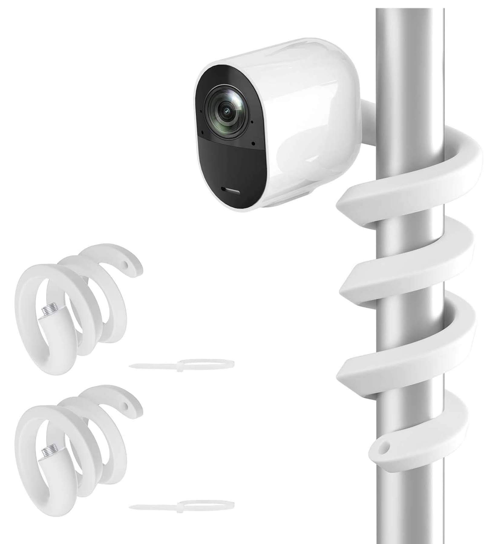 HOLACA Flexible Twist Security Camera Mount, Compatible with Wyze Cam Outdoor Camera, Arlo Essential, Arlo Pro 5s Pro 4 Pro 3 Pro 2, Arlo Ultra, Roelink Argus, Motorola Baby Monitor,2-Pack (White)