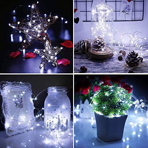 2 Pack Easter Day Outdoor Solar Lights, cshare 39.4FtSolar Pathway Lights, Waterproof 120 LED Solar Christmas Lights for Wedding Patio Yard Home Garden Party Pathway Decorations(Cool White)