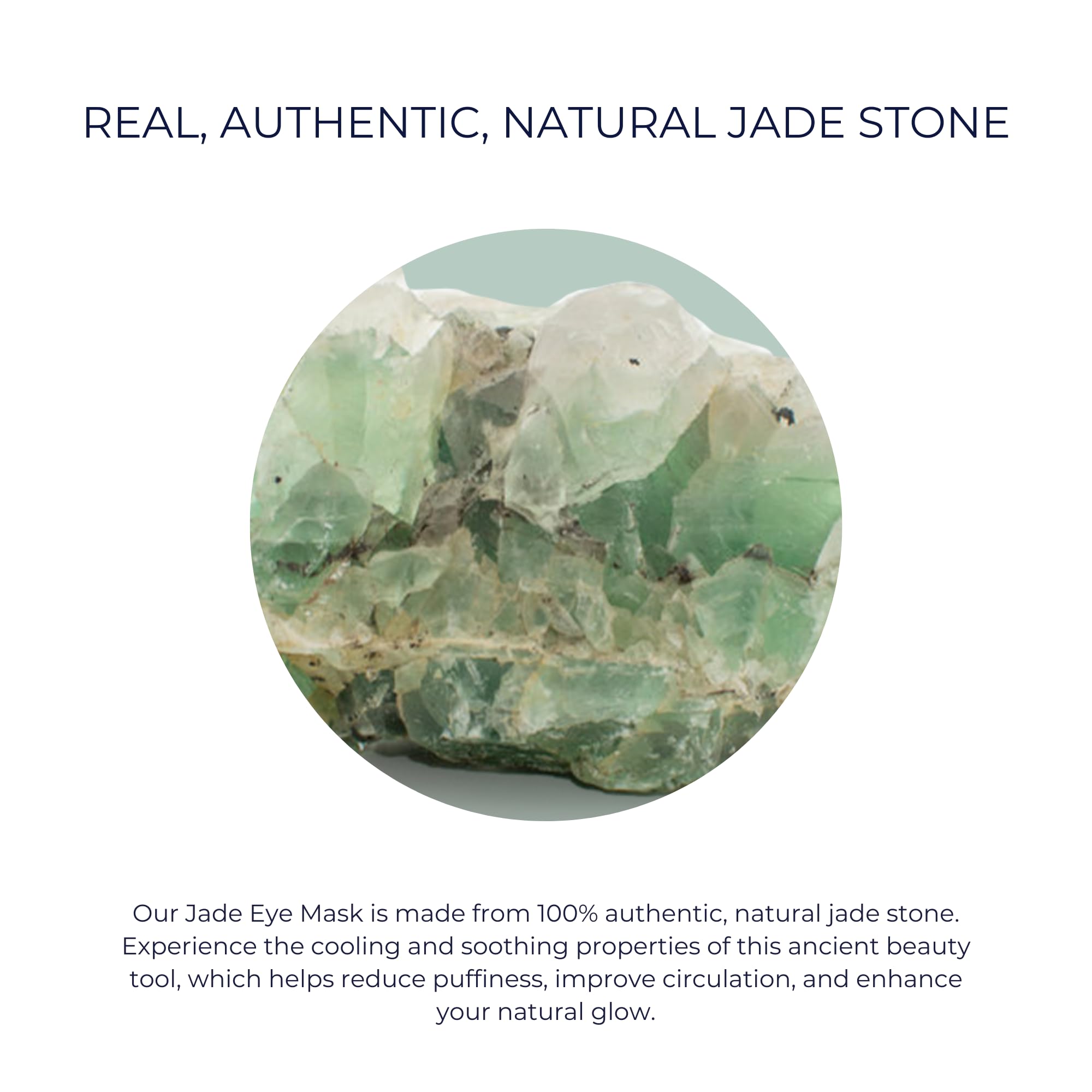 Alana Mitchell Jade Eye Mask β Weighted Eye Mask to Eliminate Wrinkles, Puffiness, & Irritation β Headache and Migraine Relief Mask - 100% Real Jade Stone Beads for Hot & Cold Anti Aging Therapy