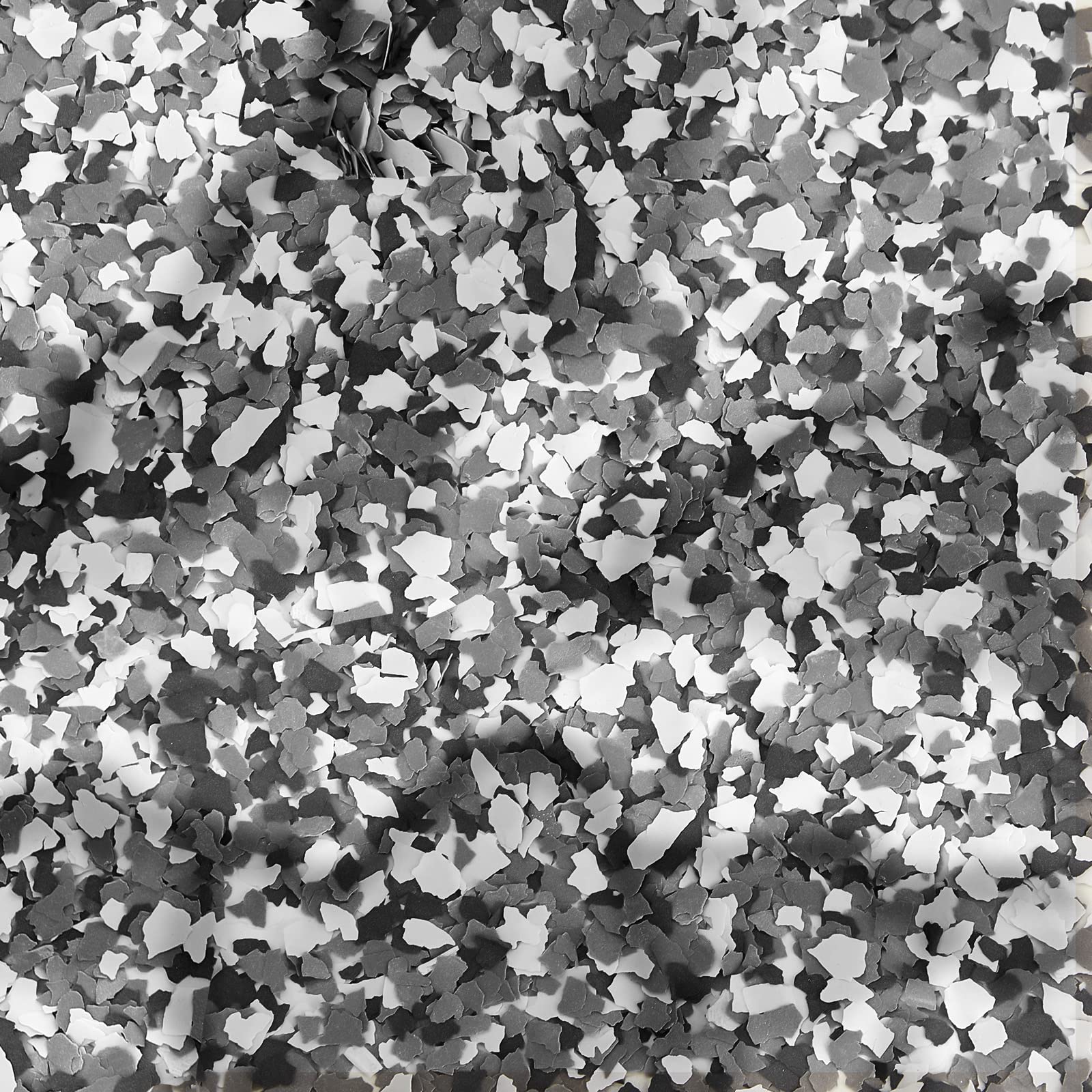Fabbay 9 Kg/ 20 lb Decorative Color Chips Garage Floor Epoxy Kit Blend Paint Flakes Concrete Floor Coatings for Garage Floor Paint Interior Exterior Walls Floors(Black White Gray)
