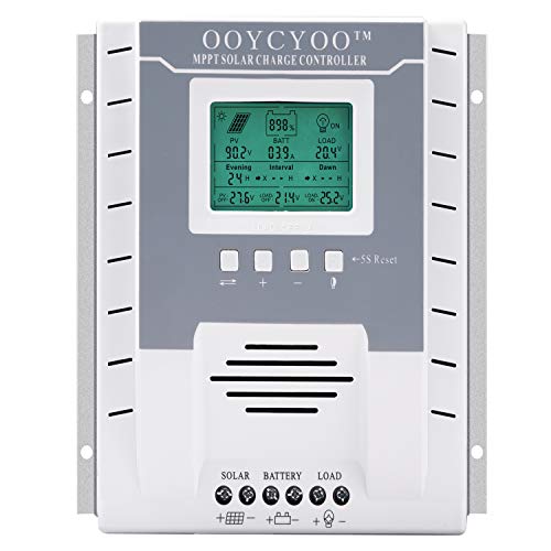40Amp MPPT Solar Controller 100V Input Tracker for Lithium Iron Phosphate LiFePO4 (Lead Acid AGM) Charger, Solar Panel Maximum Input 520W/1040W (12V/24V) Automatic (K40A)
