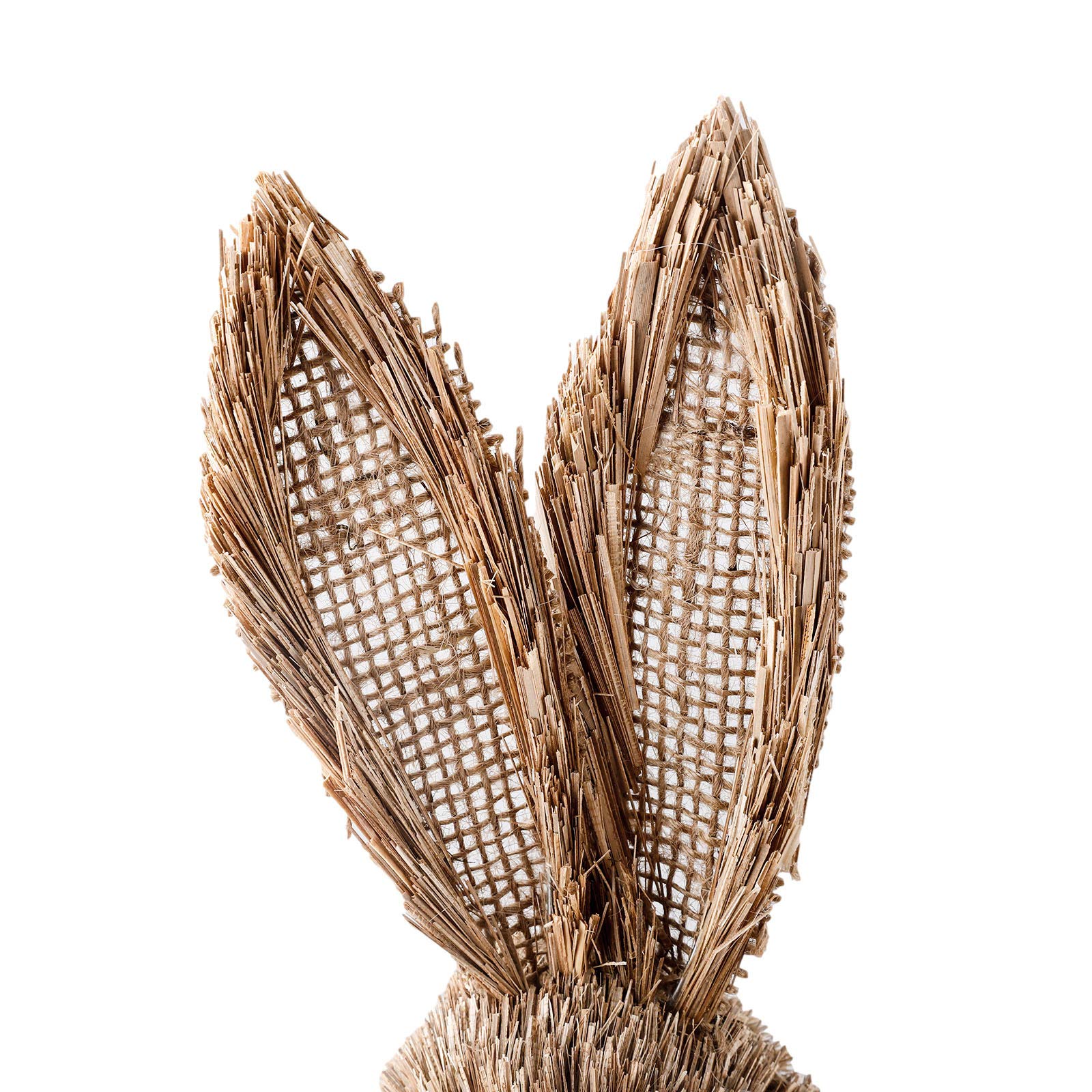 Alapaste Standing Easter Bunny Figures,14.2inch Funny Sisal Easter Bunny Holding Shovel Wearing Green Nest for Party and Home Garden Decor, for Kids