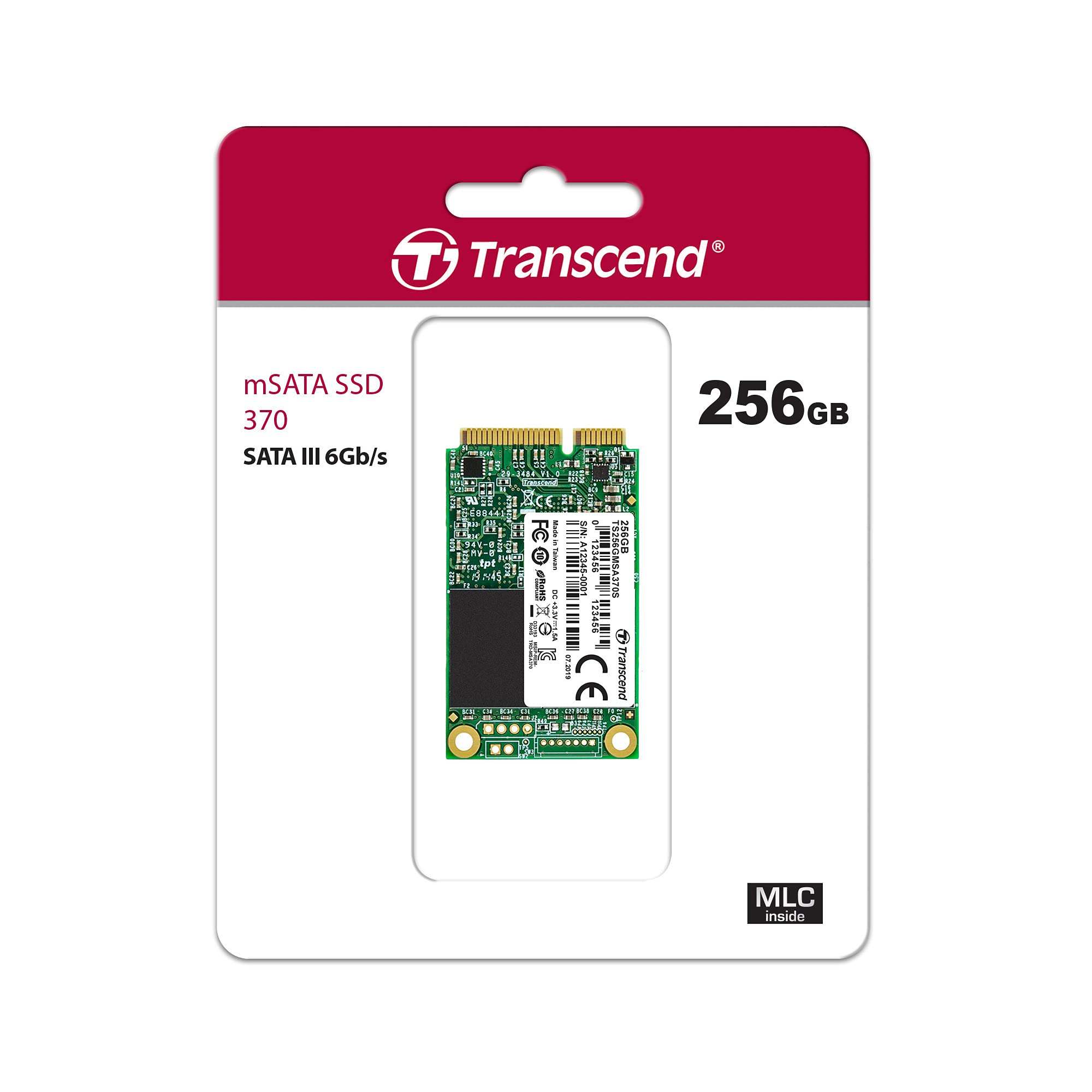 Transcend TS256GMSA370S 256GB SATAIII mSATA SSD 370S Internal Solid State Drive