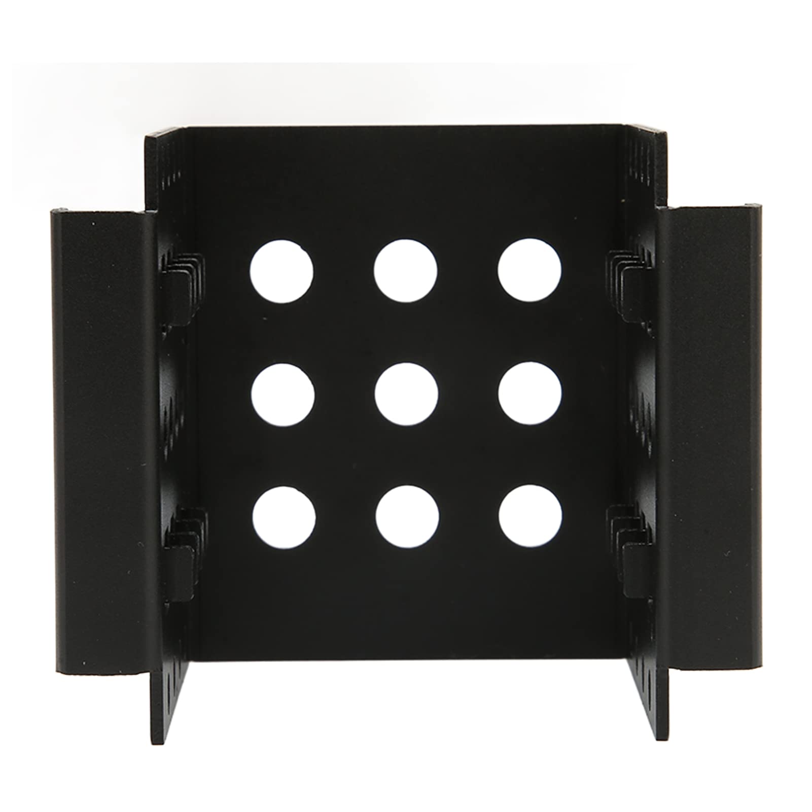 2.5in Hard Drive Storage Bracket, 2.5 Inch Aluminium Alloy Hollow HDD Mounting Rack, 2.5 Inch to 3.5 Inch Solid State Drive Built in Expansion for 2.5in IDE HDD SSD(Black)