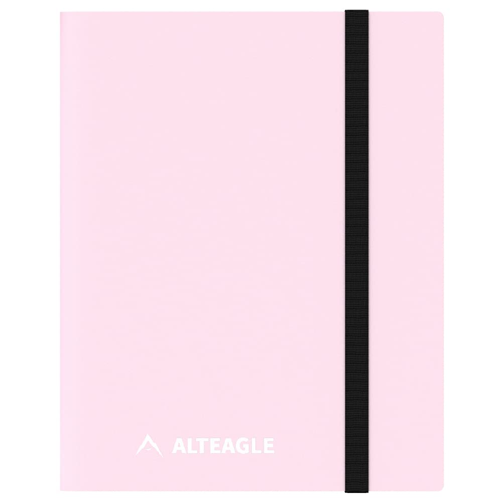 Alteagle 9 Pocket Trading Card Binder, 360 Side Loading Pocket Album for TCG (Pink)