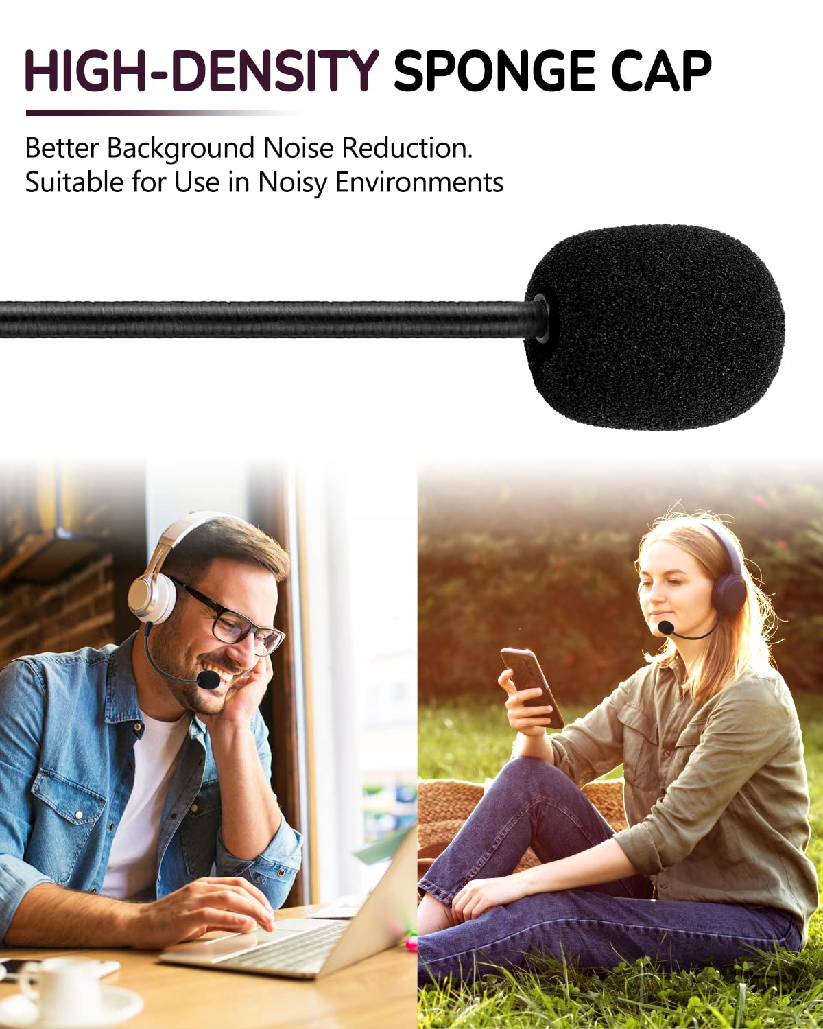 AKKE BlackShark V2 Mic Replacement 3.5mm Jack Detachable Microphone Boom Noise Cancelling Compatible for Razer BlackShark V2,V2 Pro, Gaming Headsets