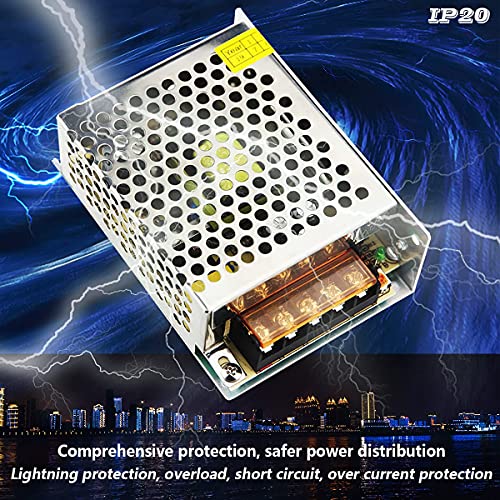NiuGuy Switching Converter,110V/240V AC to DC 12V 5amp 60W Power Supply, Universal Regulated Transformer Adapter Driver for LED Strip Lights, CCTV, Radio, Security System, Computer Project