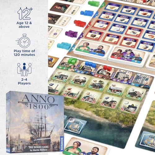 Anno 1800 - A Kosmos Game from Thames & Kosmos | A Civilization Game Based on The Video Game | Designed by Martin Wallace| for 2-4 Players, Ages 12 and up