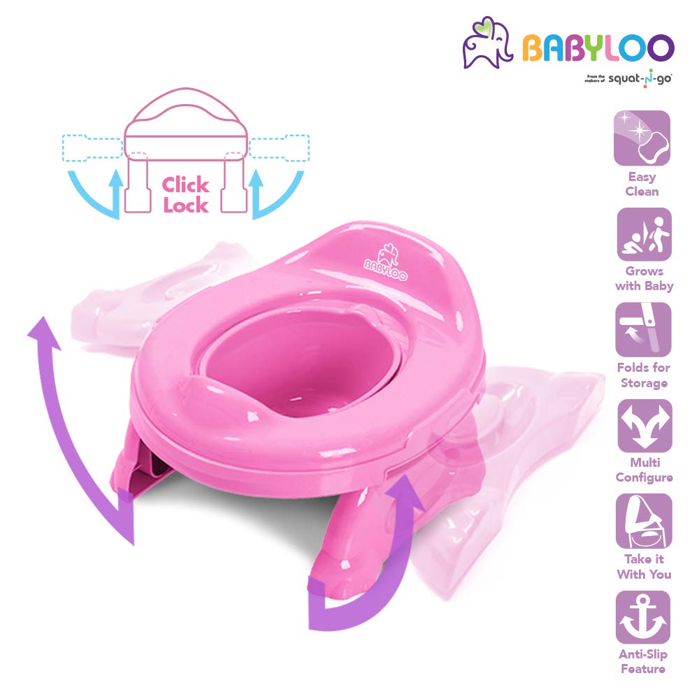 Babyloo Multipurpose 2 in1 Travel Potty (Pink)