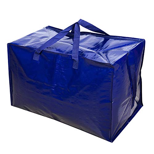 VENO 8 Packs Heavy Duty Large Storage Moving Bags Bundles, 4 Packs of Large Moving Bags with Strap and 4 Packs Oversize Moving Storage Bags