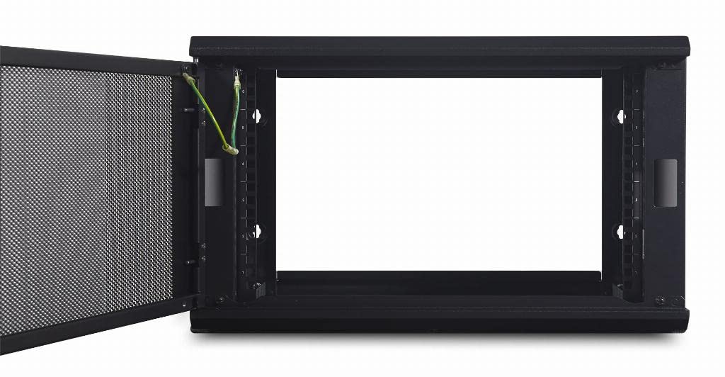 APC NetShelter 6U Wallmount Rack Enclosure Server Cabinet, AR106, Unassembled
