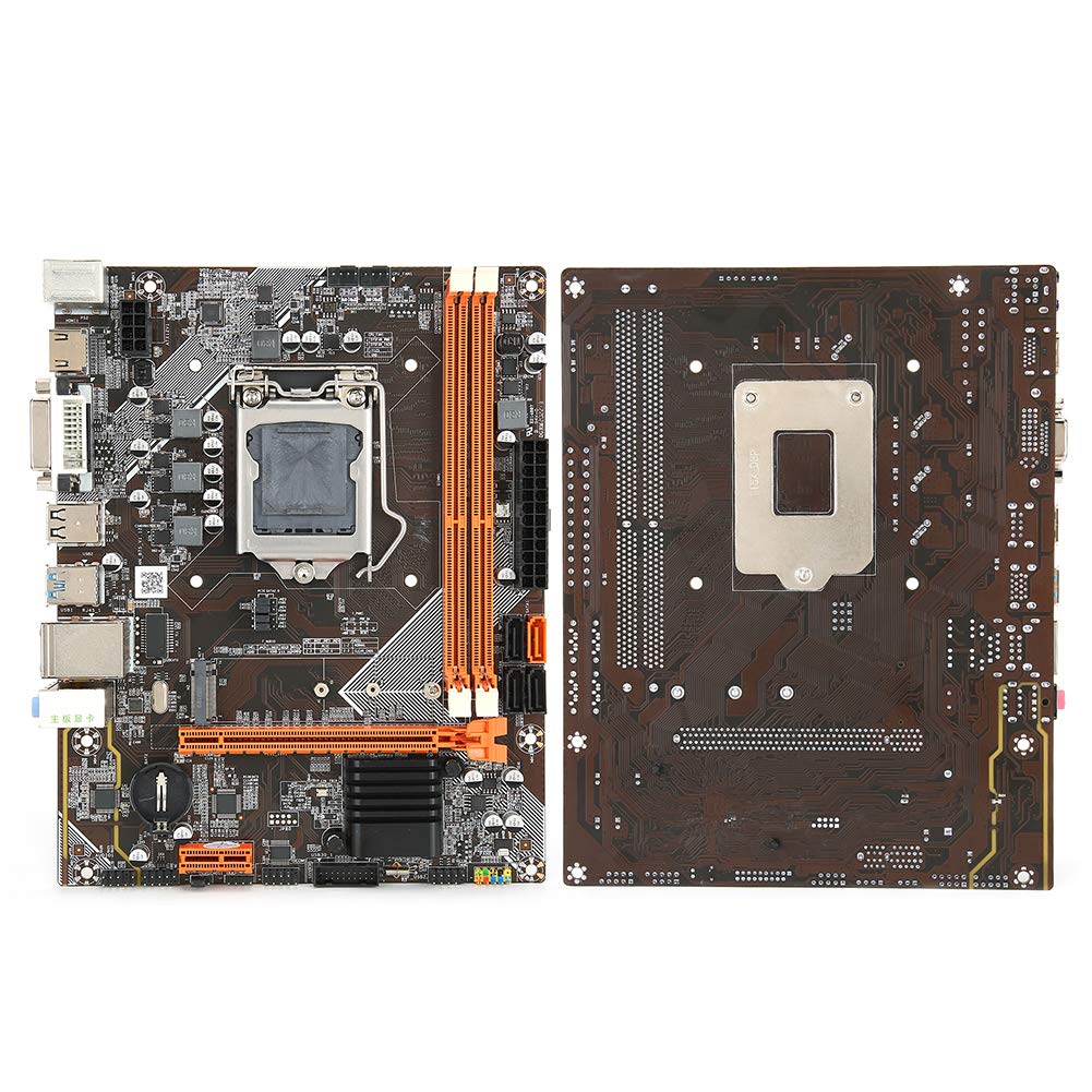 Hopcd Desktop Computer M-ATX Motherboard, DDR3 LGA1155 CPU for Intel B75 Mainboard, RTL8111H Gigabit Network Card, M.2 NVME+NGFF Dual-Mode, SATA3.0/USB3.0/6-Channel Audio Chip