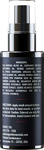 Beard Growth Oil for Men with Cedarwood and Tea Tree Oil - Easy Beard Dispenser and Pump for Mens Beard Care - Sulfate Free Beard Softener - Thickening Beard Exfoliator for Men (2oz)