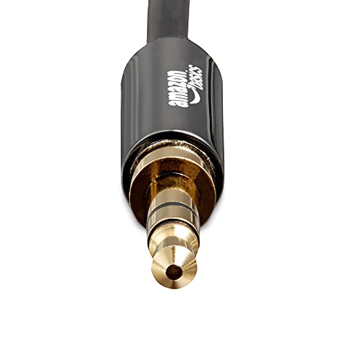 Amazon Basics 3.5mm Aux Audio Cable for Stereo Speaker or Subwoofer with Gold-Plated Plugs, 4 Foot, Black