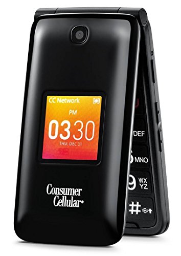 Consumer Cellular - Alcatel Go Flip 4044L 4G Lte 4G 2MP - Flip Phone - Black