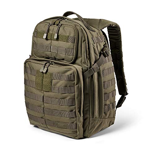 5.11 Tactical Backpack – Rush 24 2.0 – Military Molle Pack, CCW and Laptop Compartment, 37 Liter, Medium, Style 56563, Ranger Green