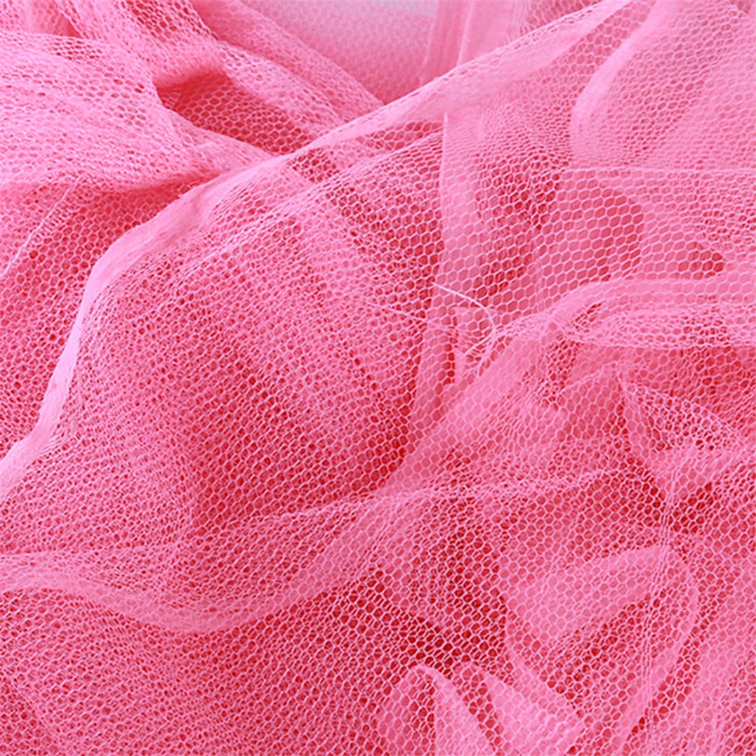 Winwinfly Mosquito Net 200 * 150 * 165cm Pink Mesh Mosquito Netting for Four-Poster Bed Rectangular Mosquito Net Protect Against Insects and Mosquitos