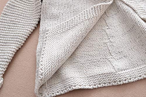 Baby Little Girls Cute Autumn Winter Button Knitted Sweater Cardigan Warm Thick Coat Jacket Clothes (Gray, 5T(4-5Years))
