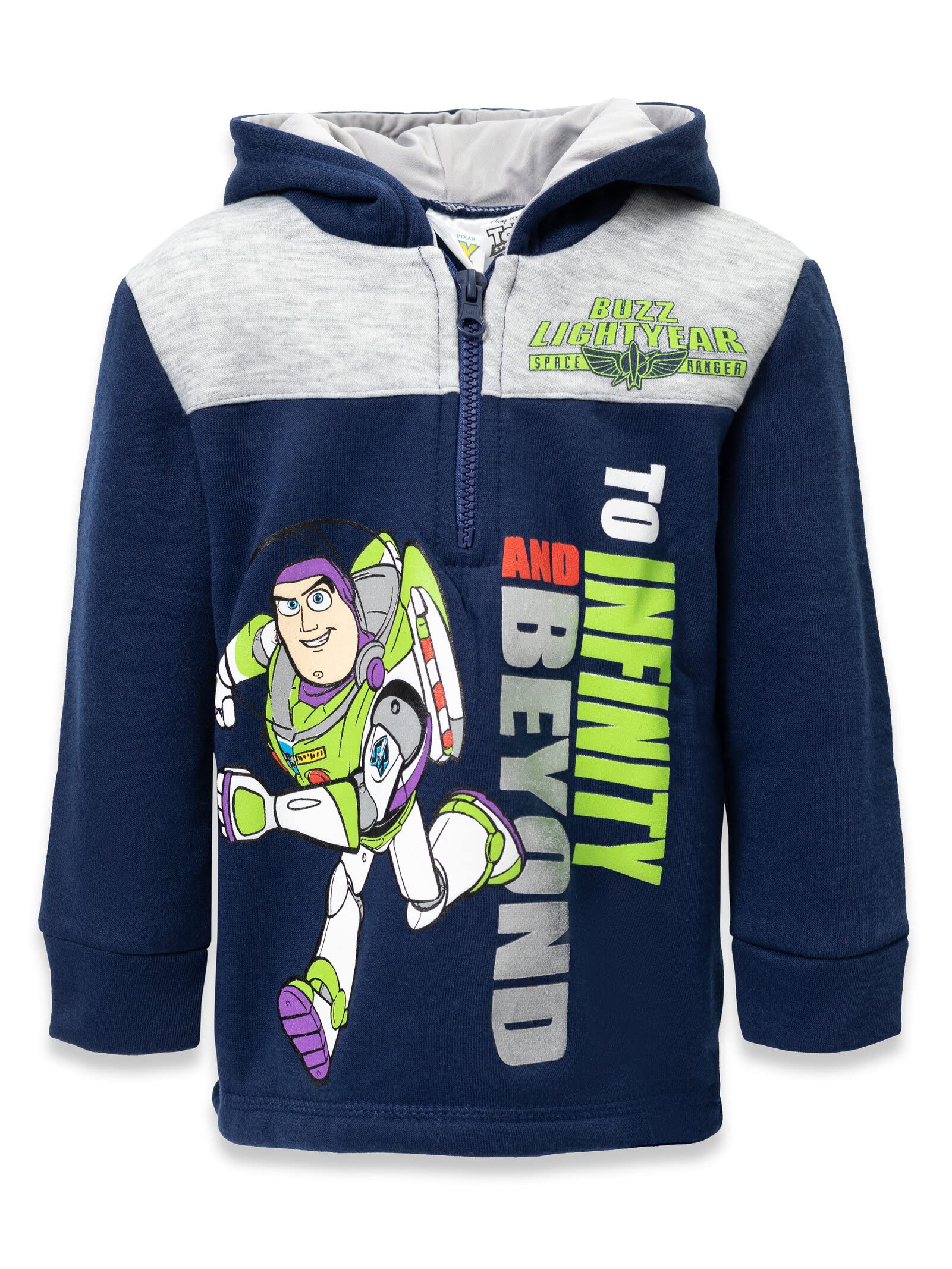 Disney Pixar Toy Story Buzz Lightyear Toddler Boys Half Zip Hoodie 4T