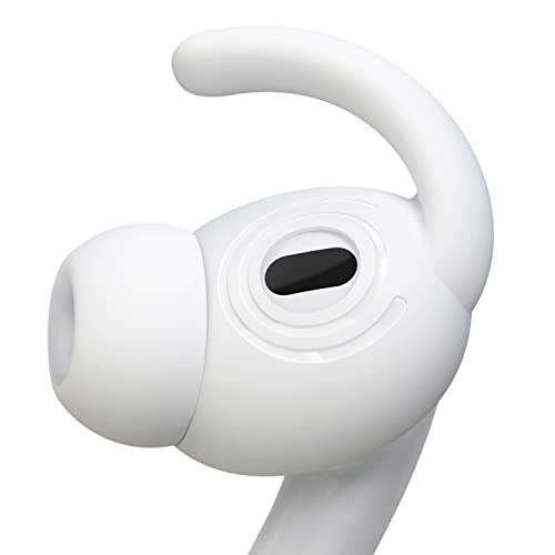3 Pairs DamonLight Ear Hooks for AirPods Pro 2 Anti-Slip Anti-Scratches Sport Ear Tips Compatible with AirPods Pro 2nd Generation 2022 Released - White