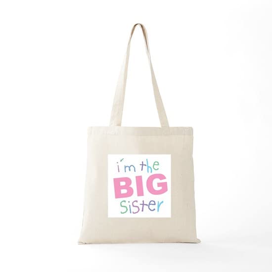 CafePress I'm The Big Sister Tote Bag Natural Canvas Tote Bag, Reusable Shopping Bag