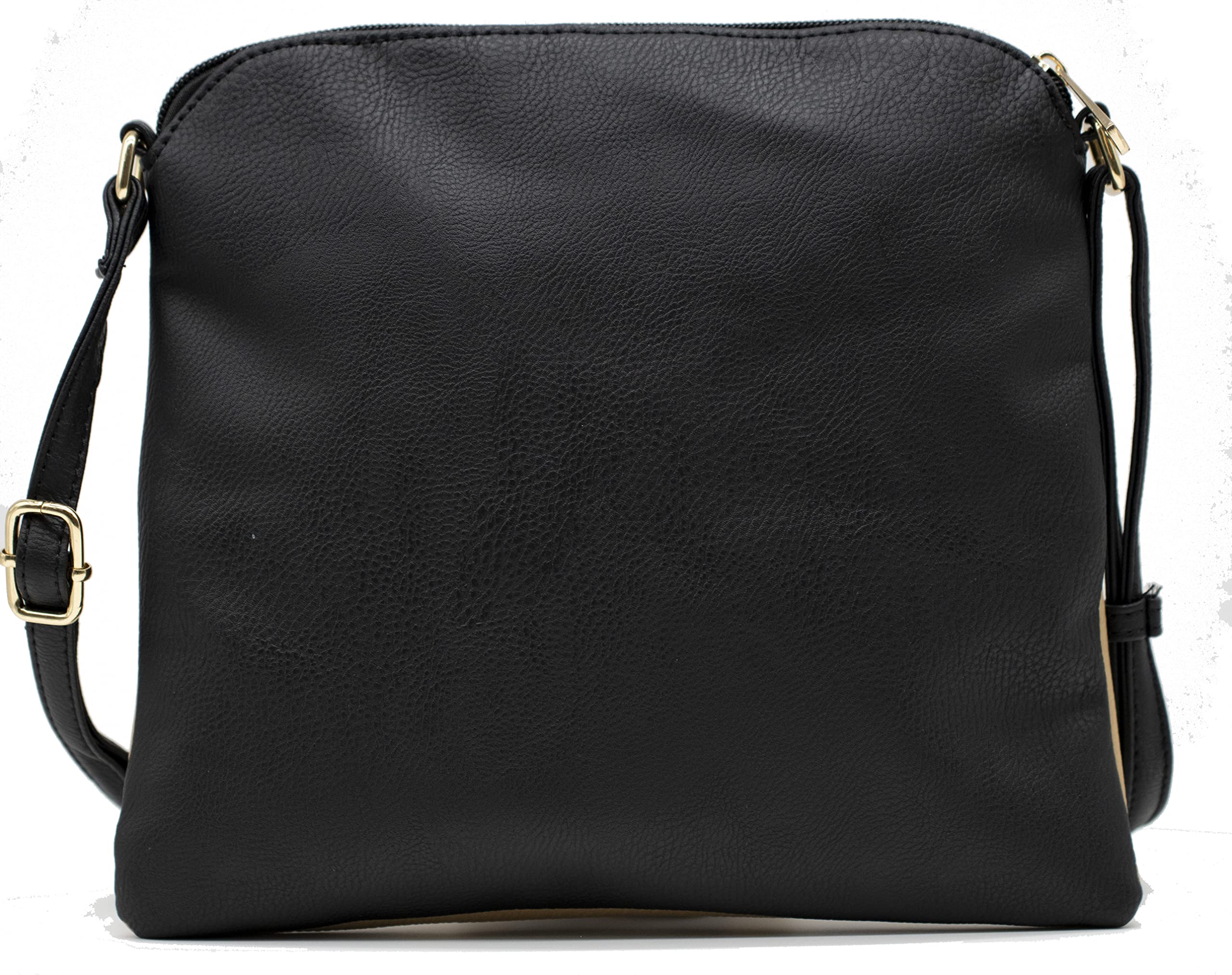 Amaze Medium Crossbody Bag for Women | Shoulder Handbags for Women with Multiple Compartments | PU Leather (Black)