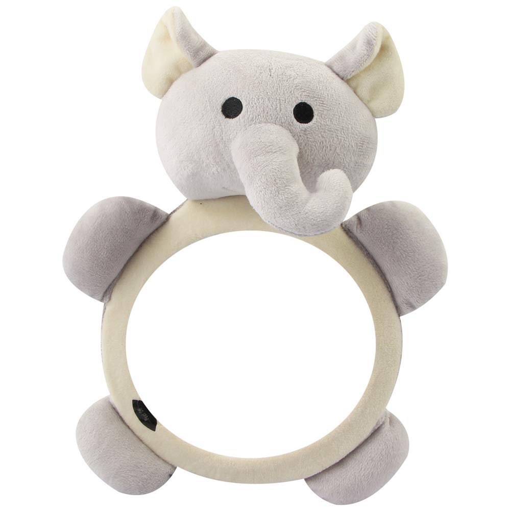 xinyijiayi Car Seat Mirror,Baby Car Mirror Stable Wide View Cute Cartoon Animal Car Headrest Mount Baby Safety Observation Rearview Mirror Elephant*