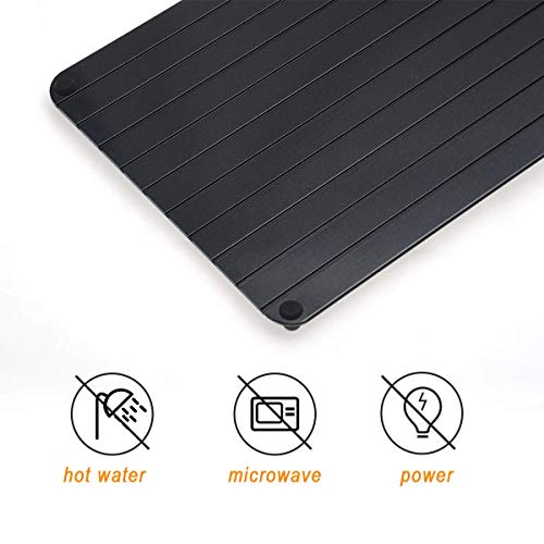 Coitak Defrosting Tray, Defroster for Defrost Frozen Food Quickly, Natural Way for Meat Defrosting, Large Size 13.8X7.8 inch