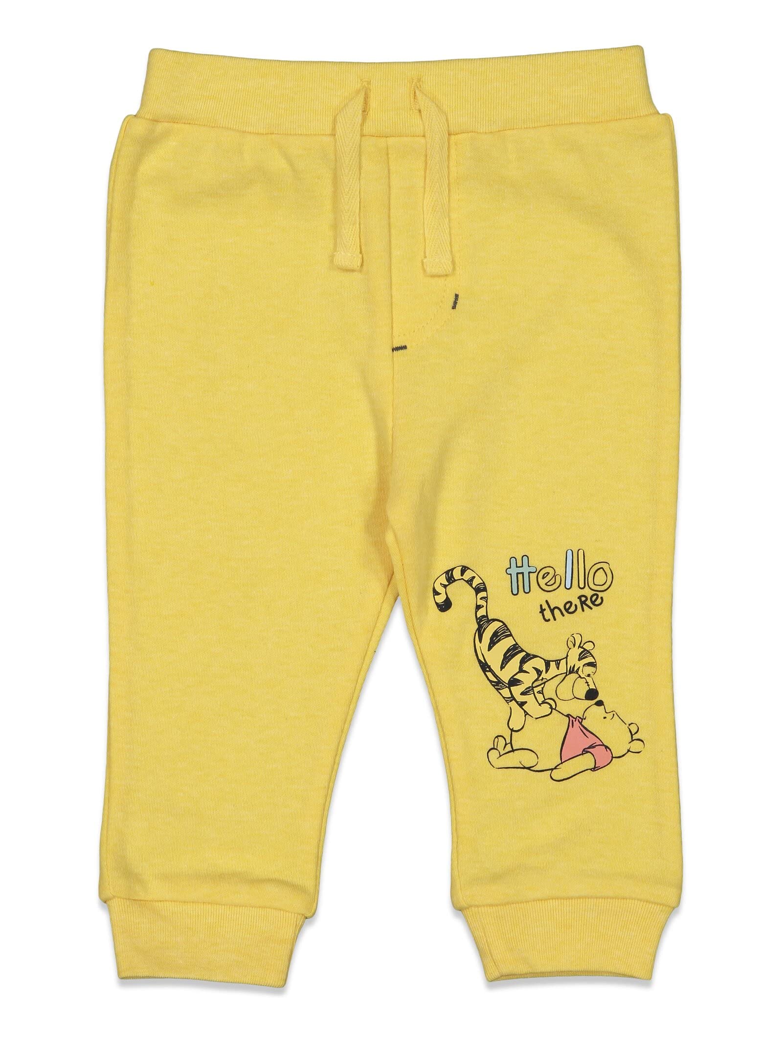 Disney Winnie The Pooh Eeyore Tigger Newborn Baby Boys 3 Pack Jogger Pants Gray/Yellow/White 6-9 Months