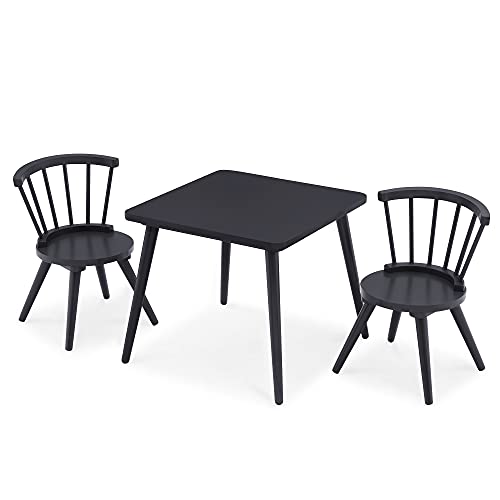 Delta Children Windsor 2-Piece Chair Set, Midnight Grey