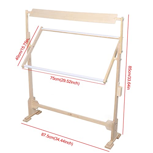 Adjustable Cross Stitch Holder Frame Rack, Wooden Embroidery Hoop Stand Angle, Adjustable Embroidery Stand, 360° Rotated Needlework Craft Floor Frame Stand Holder