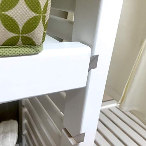 John Louis Home 12 in. Deep Solid Wood Closet Organizer, Woodcrest White