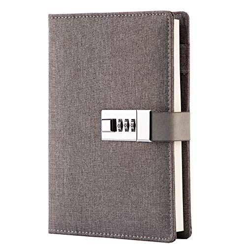 CAGIE Lock Journal Combination Locking Diary Vintage Lock Planner Agenda Personal Diary