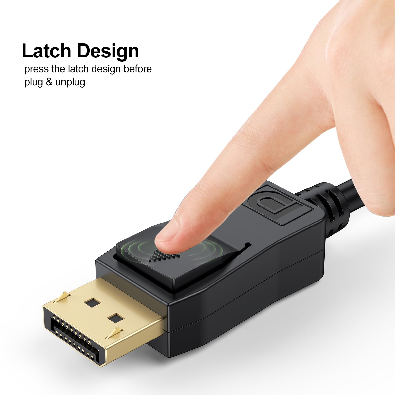 DisplayPort to VGA Cable 3FT, Display-Port DP to VGA Male Adapter Cord Gold-Plated Compatible for Dell, HP Lenovo, ASUS and More - Black