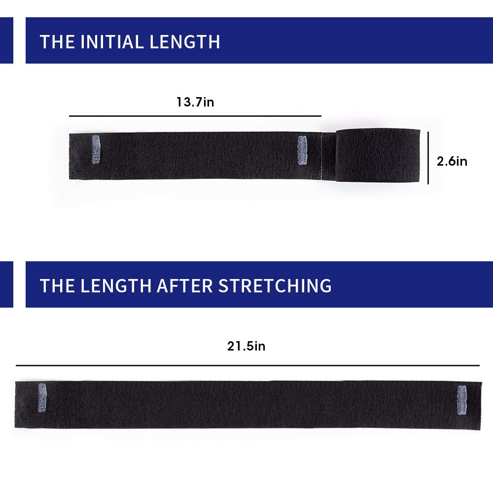 Disposable Paper Barber Neck Strips - 5 Rolls 500 Strips Black Professional Stretchy Paper Neck Band for Salon Haircut Styling