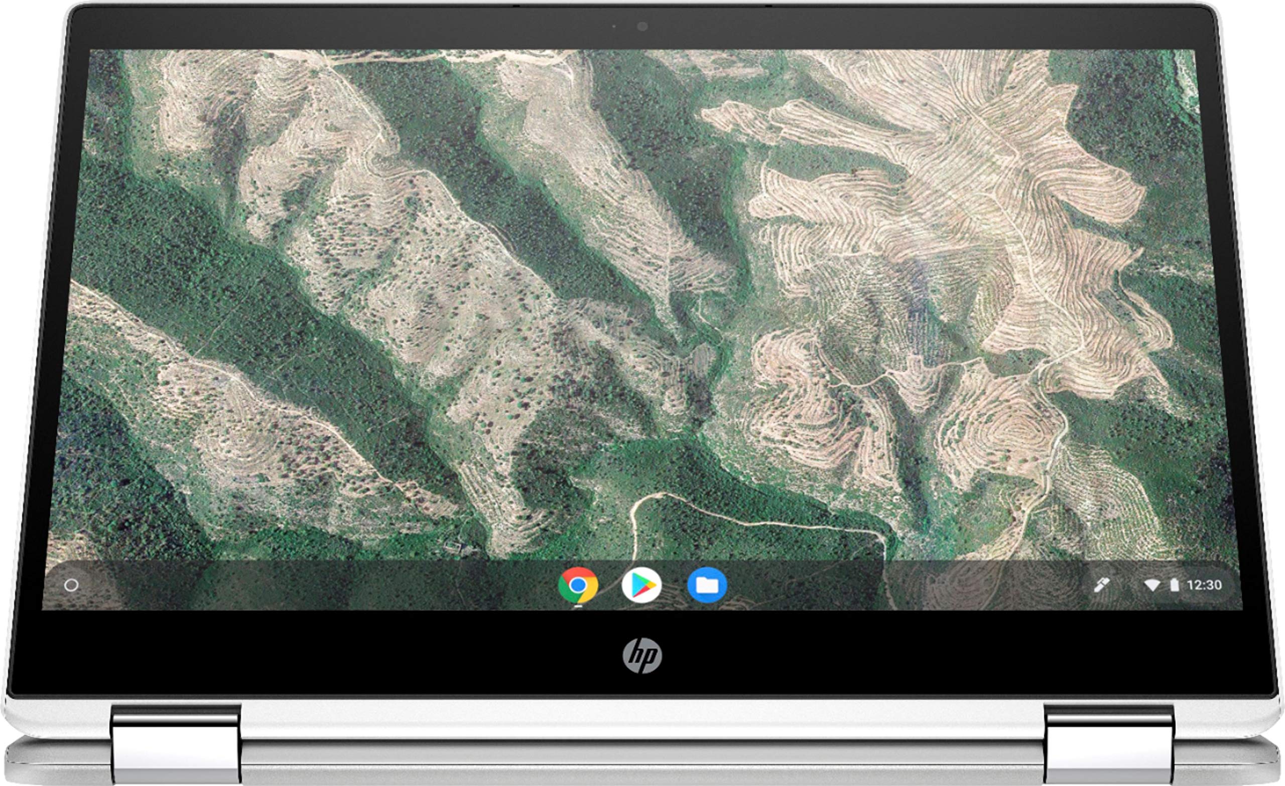 HP 2021 Chromebook 14 Inch Touchscreen 2-in-1 Laptop with Webcam, Intel Celeron N4000 up to 2.6 GHz, 4GB RAM, 32GB eMMC, Bluetooth, USB Type-C, Chrome OS + NexiGo 32GB MicroSD Card Bundle