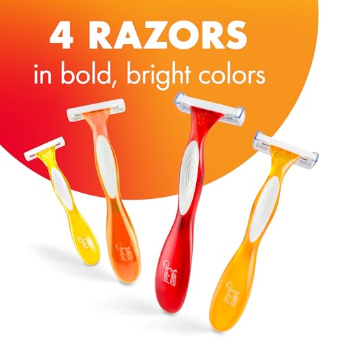 BIC Soleil Smooth Women's Disposable Razors, 3 Blades With Moisture Strip For a Silky Smooth Shave, 4-Count