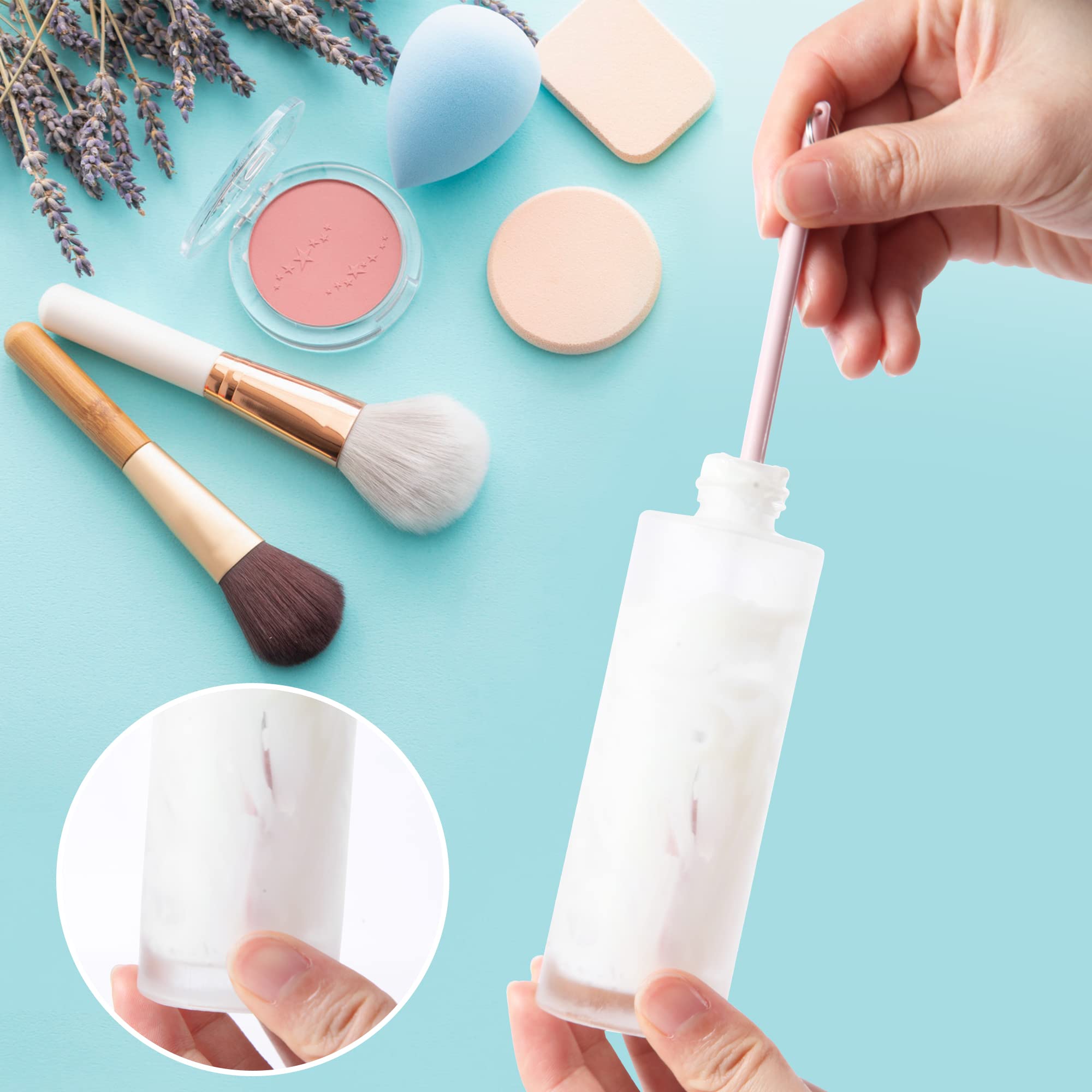 4 Pcs Makeup Spatula Tool Cosmetic Spatula Foundation Spatula Beauty Spatula Skincare Spatula Lotion Spatula Makeup Scoop Spatula Mini Spatula for Cosmetics Beauty Tools Mini Cosmetic Spatula Pink