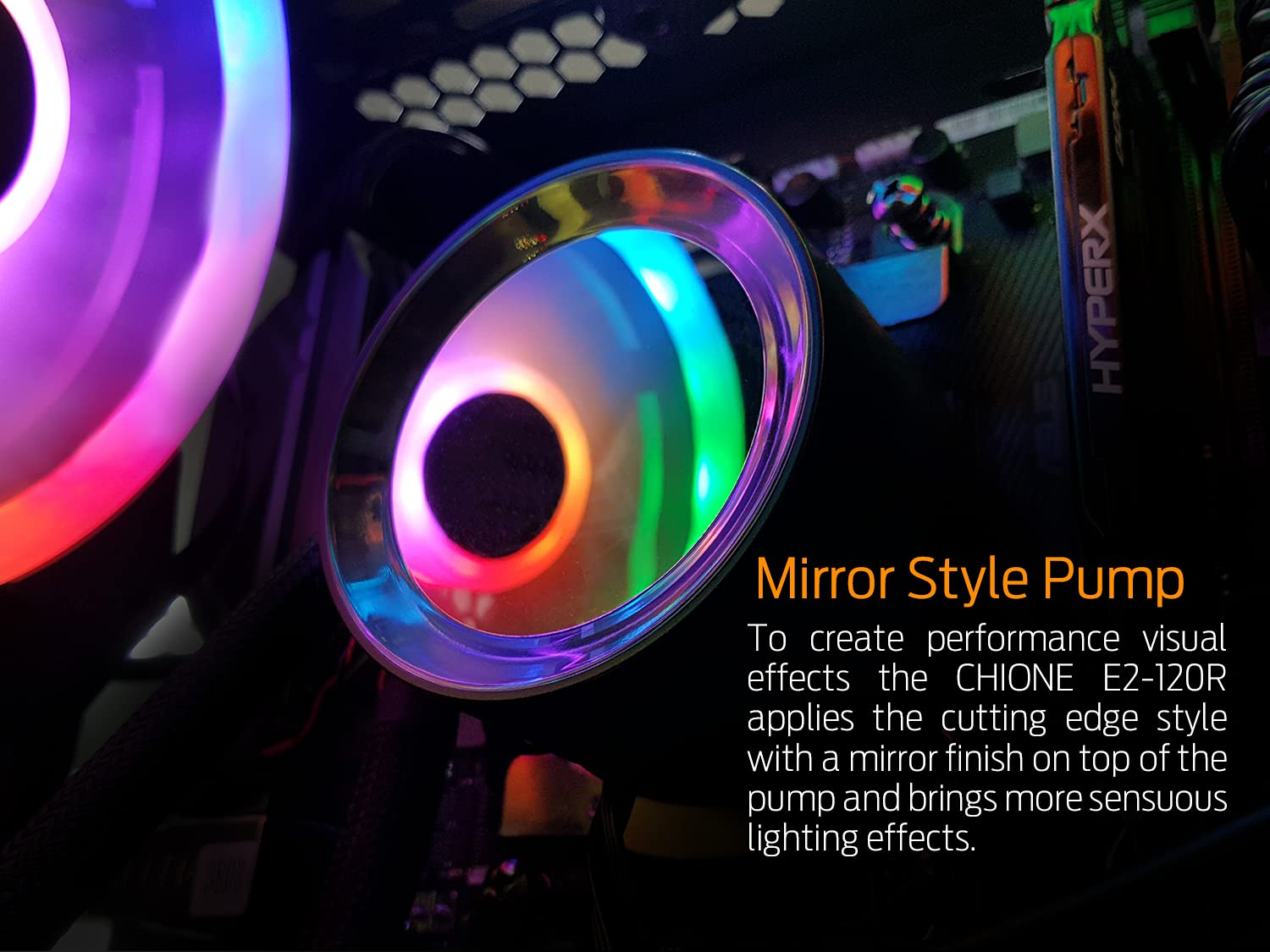 Gamdias CPU Liquid Cooler 240mm RGB for Gaming PC, Computers with 2 PWM Dual Ring RGB Fans, AIO Lighting Cooling Kit, All-in-One CPU Water Cooler with Radiator, Remote and Hub