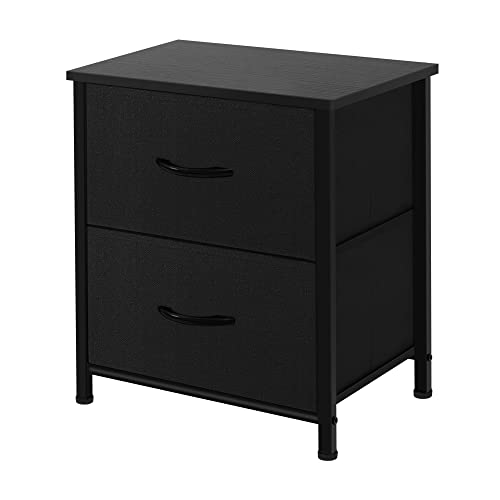 AZL1 Life Concept Storage Dresser Furniture Organizer Unit with 2 Drawers for Bedroom, Hallway, Entryway and Closets, Black