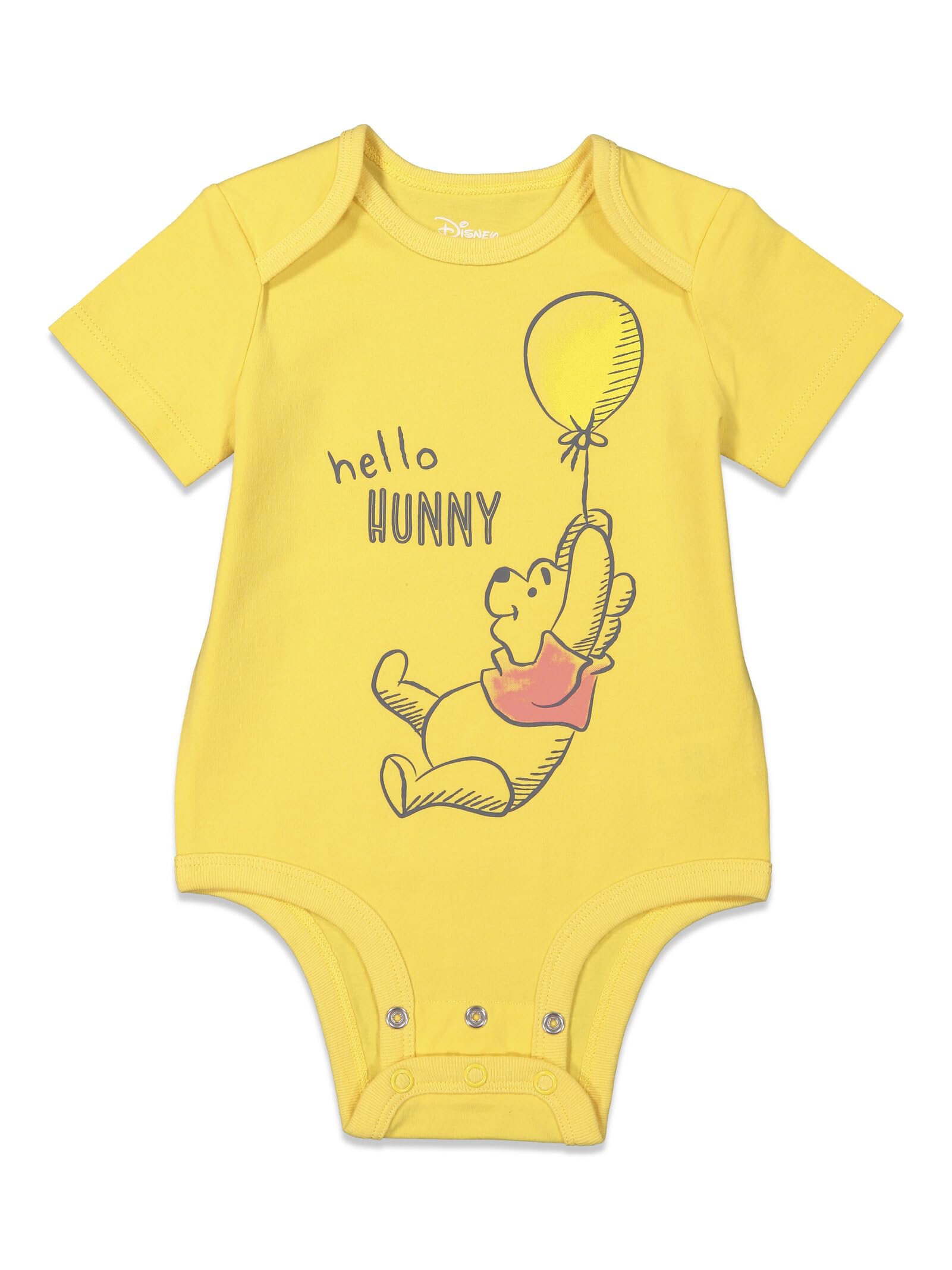 Disney Winnie the Pooh Newborn Baby Boys 3 Pack Bodysuits 0-3 Months