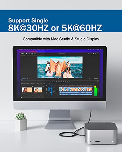 Selore&S-Global USB 4 Cable 6Ft/1.8M, 40Gbps USB C Cable,USB C Monitor Cable for Single 8K/Dual 4K, 100W USB C Charging Cable Compatible for USB 3/4 for Laptop,MacBook,Docking Station.etc